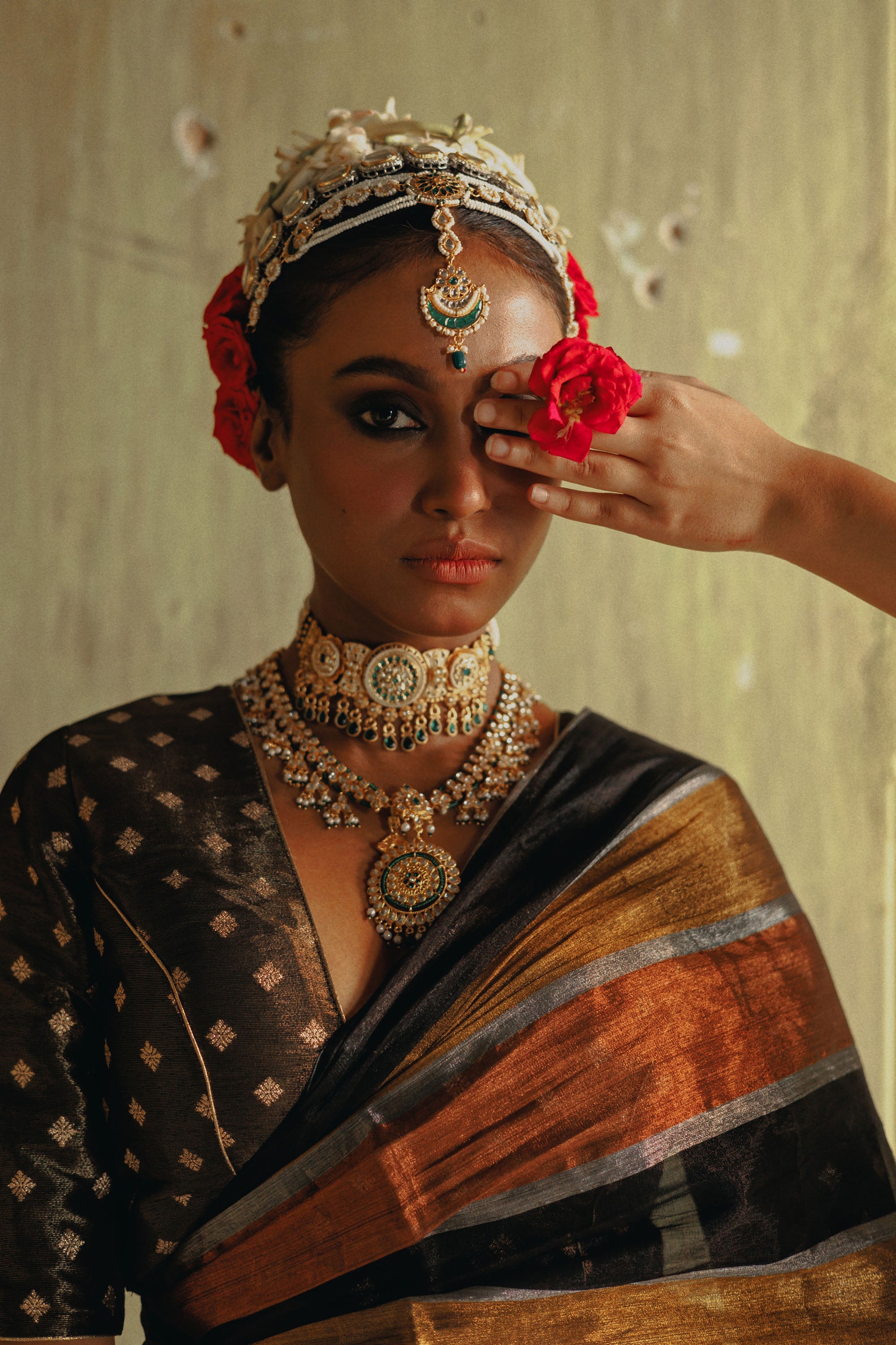 Suprabha I Multicoloured Handloom Tissue Saree – Mohi fashion