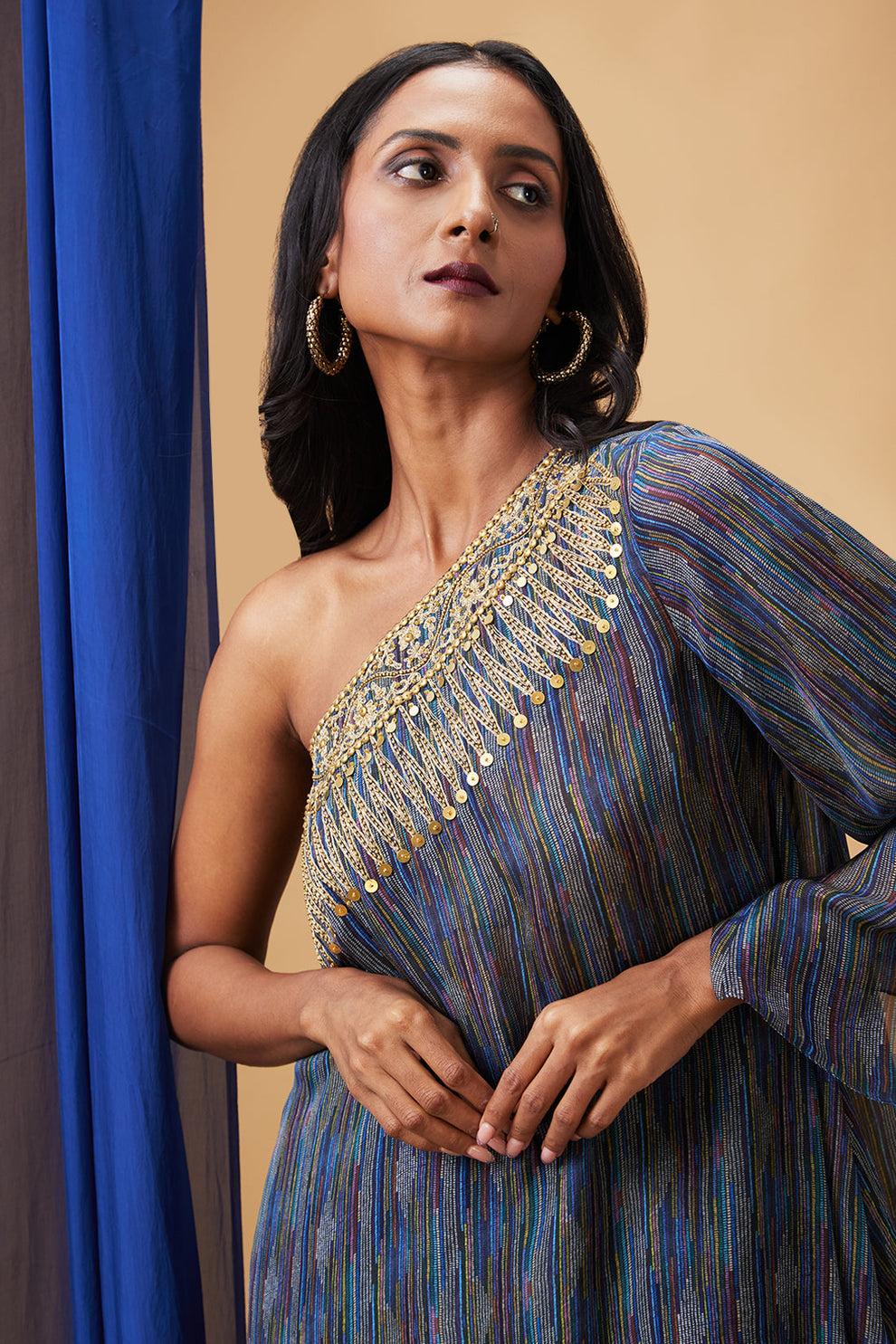 Elara One-Shoulder Top With Pants – Mohi fashion