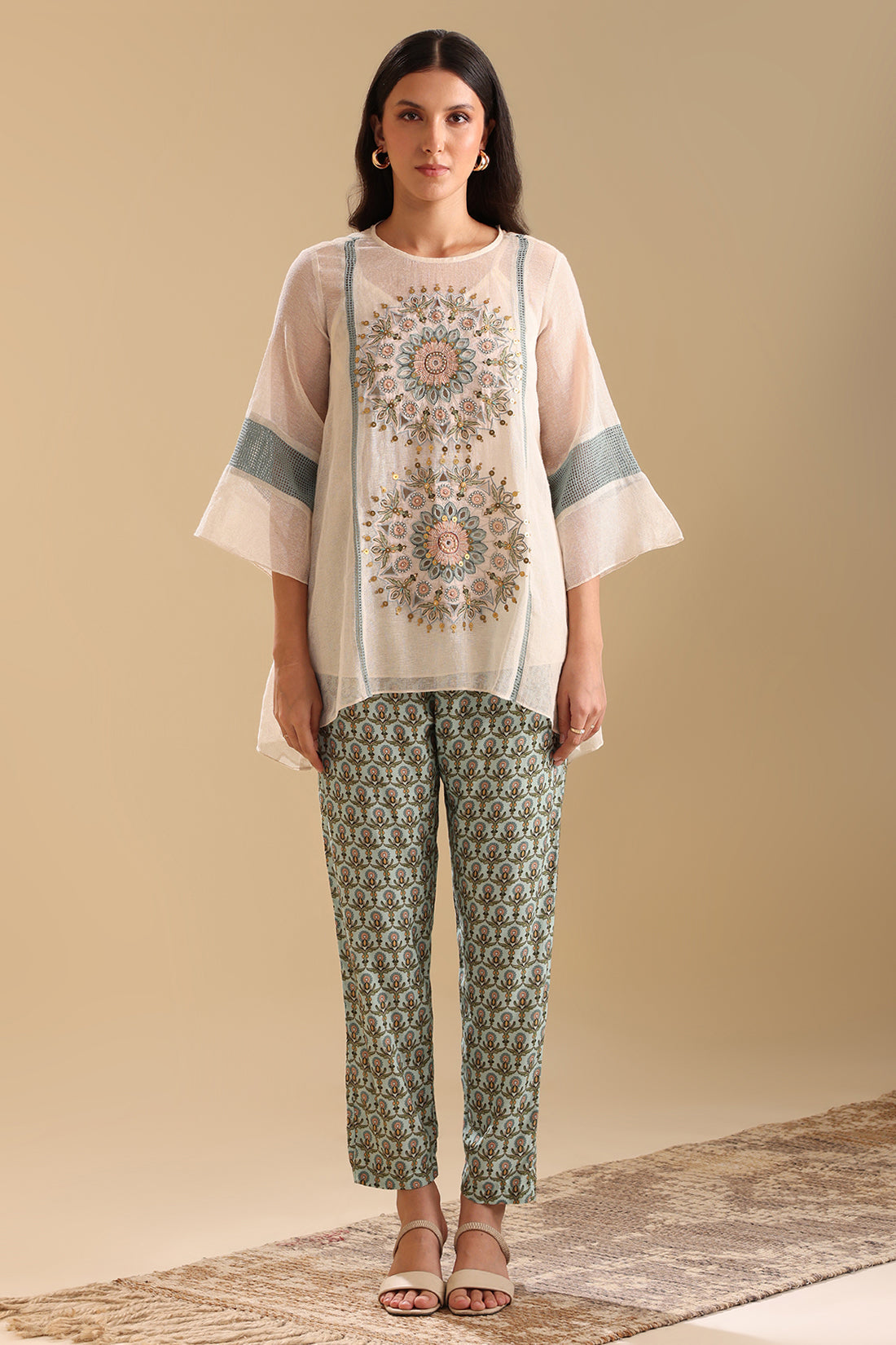 Eraya Applique Asymmetric Co-ord Set | Sougat Paul – Mohi fashion