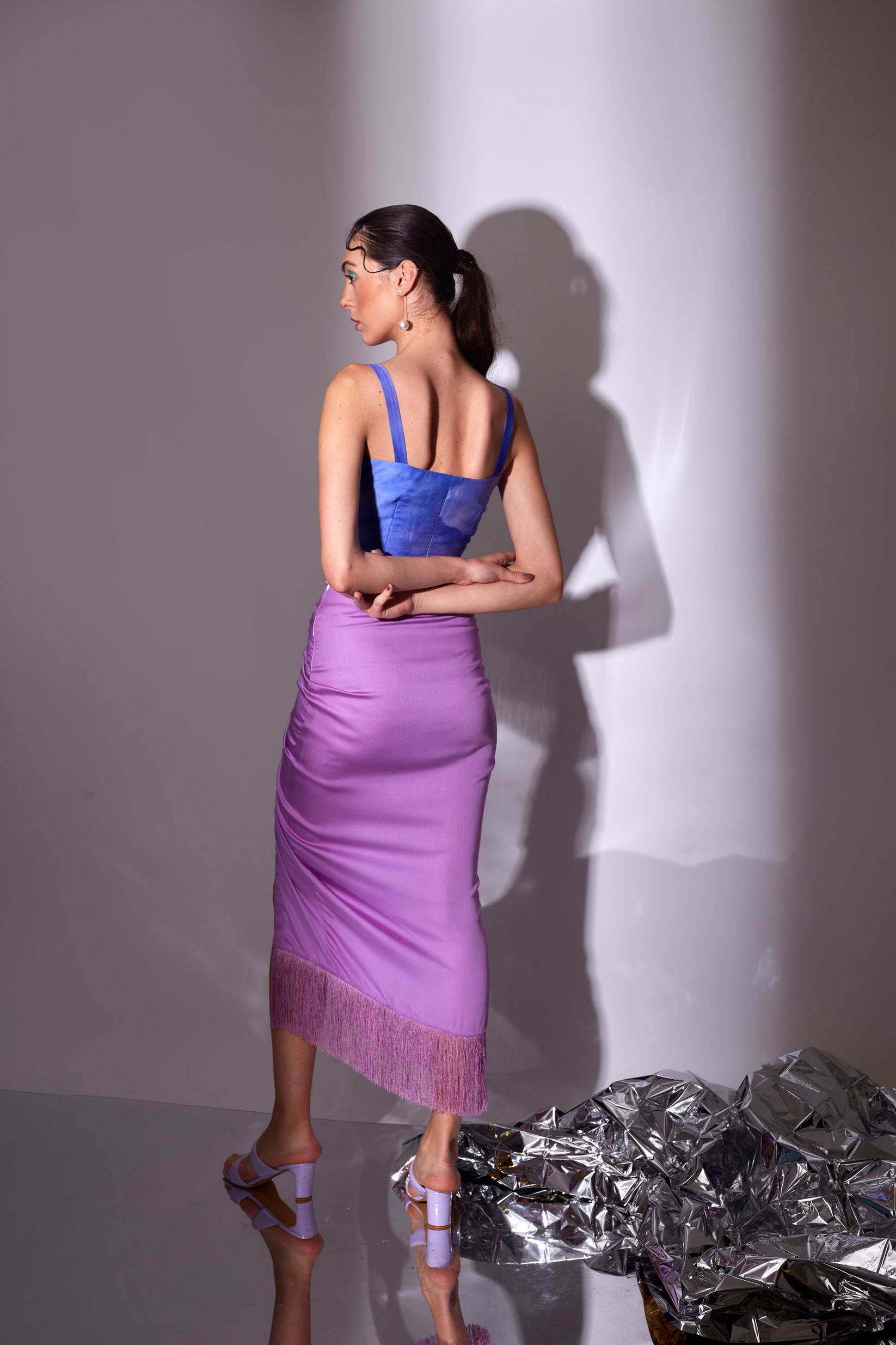 Plum Set Purple, Multi color Party wear – Mohi fashion