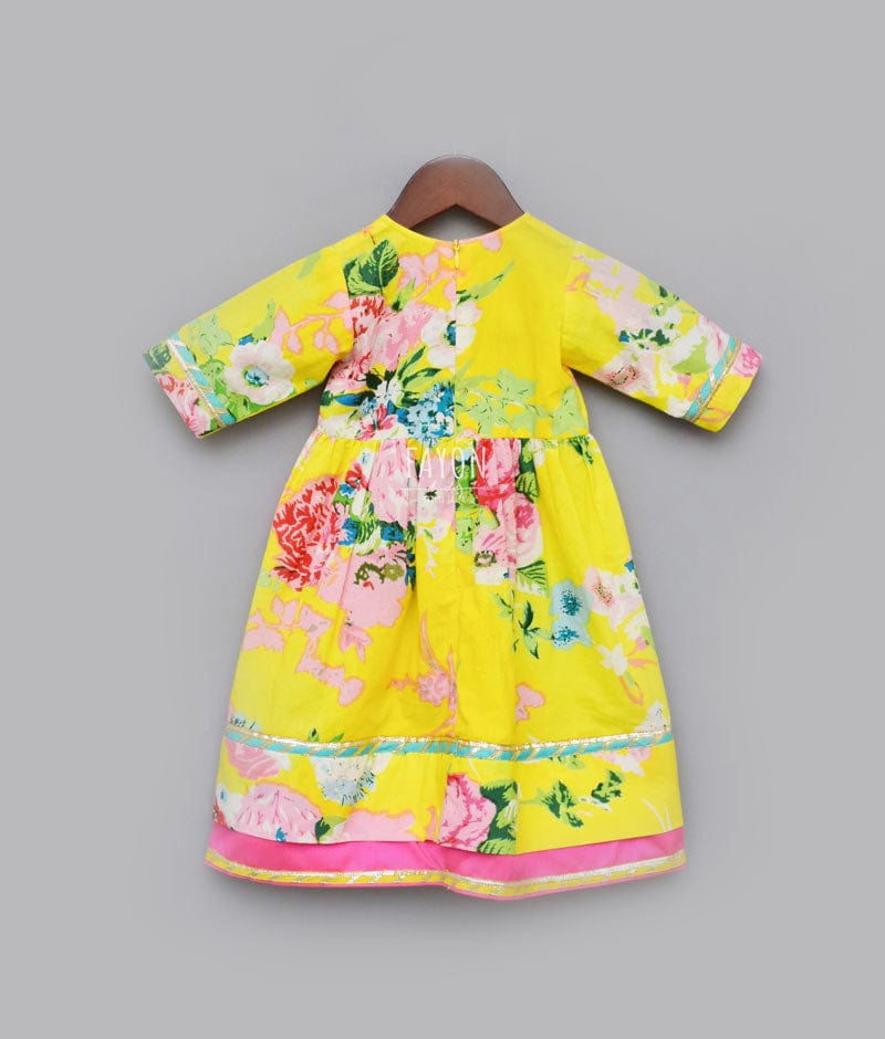 Buy Trendy & Stylish Yellow Printed Anarkali for Girls Online – Mohi ...
