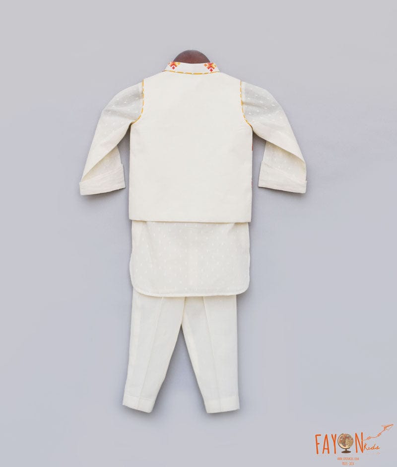 Nehru Jacket And Kurta Pant with Multi Colour Booti for Boys – Mohi fashion